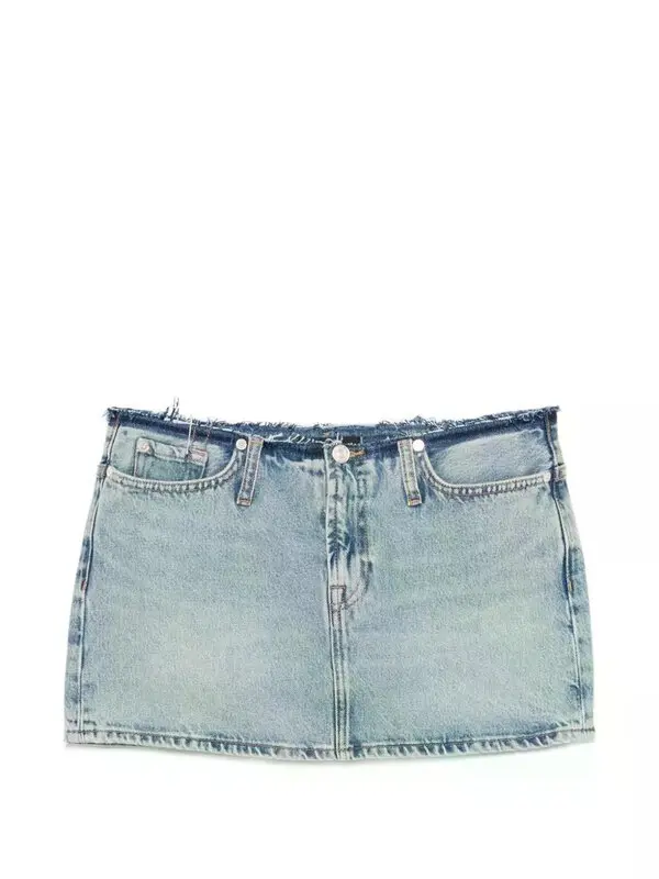 7 For All Mankind Raw-hem Mini Skirt