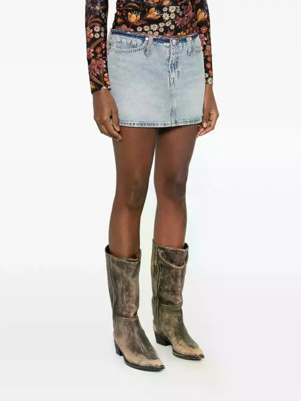 7 For All Mankind Raw-hem Mini Skirt
