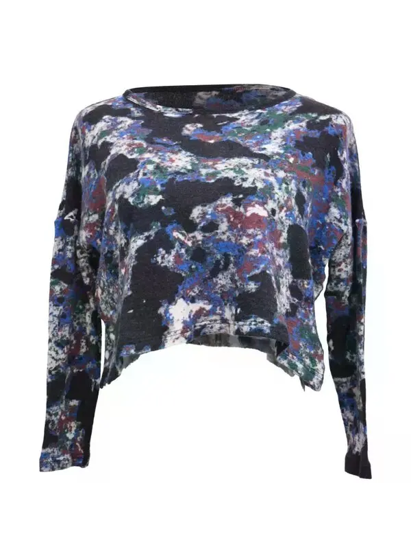 Yohji Yamamoto Cropped Camouflage-print Sweater
