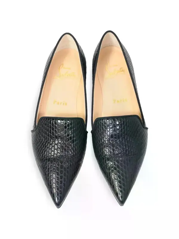 CHRISTIAN LOUBOUTIN Kashasha Lizard-embossed Ballet Flats