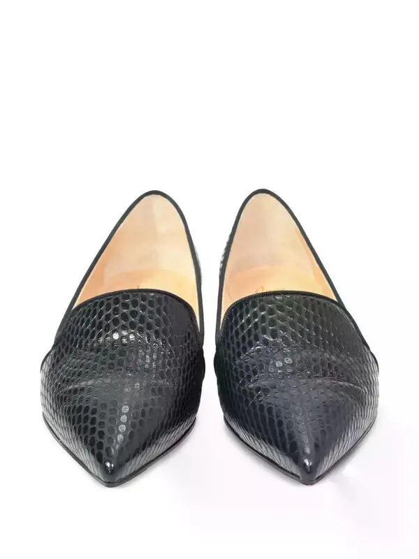CHRISTIAN LOUBOUTIN Kashasha Lizard-embossed Ballet Flats