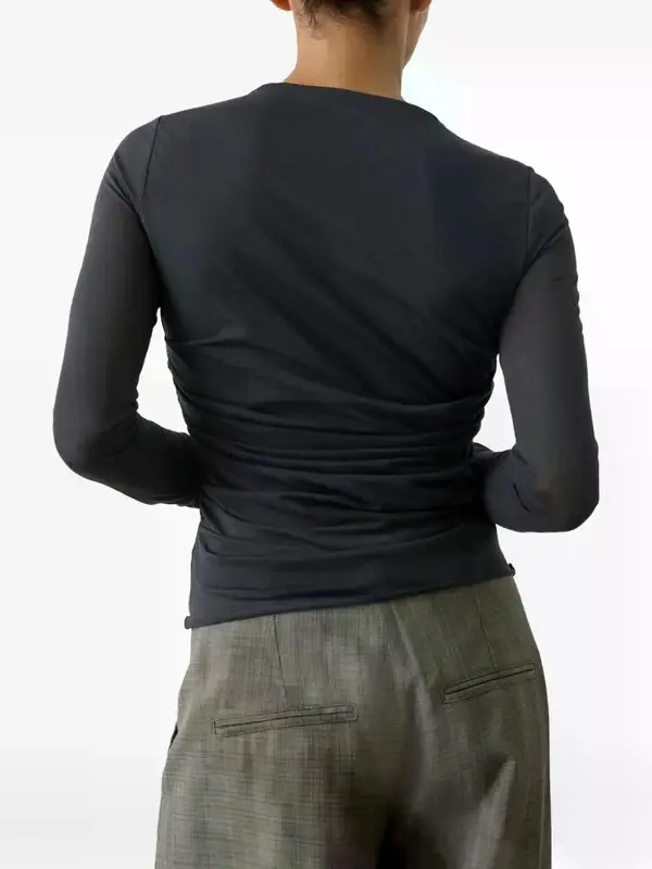 Soeur Gaia Draped Boat-neck Sweater - Grey