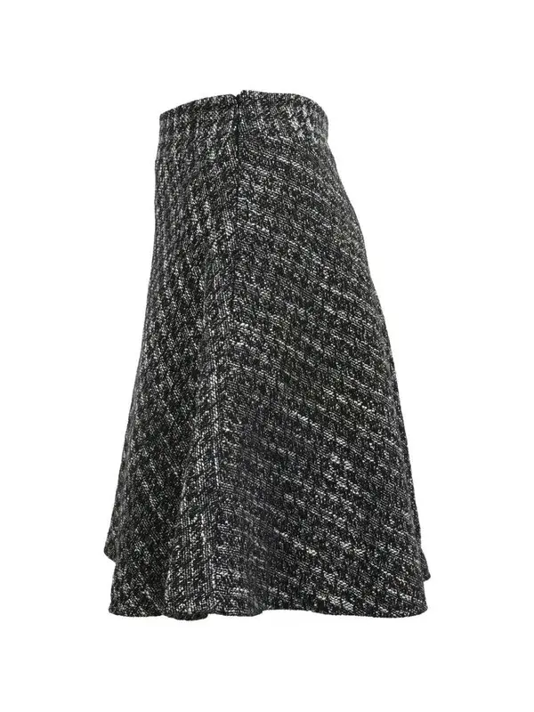 Red Valentino Patterned Tweed Midi Skirt