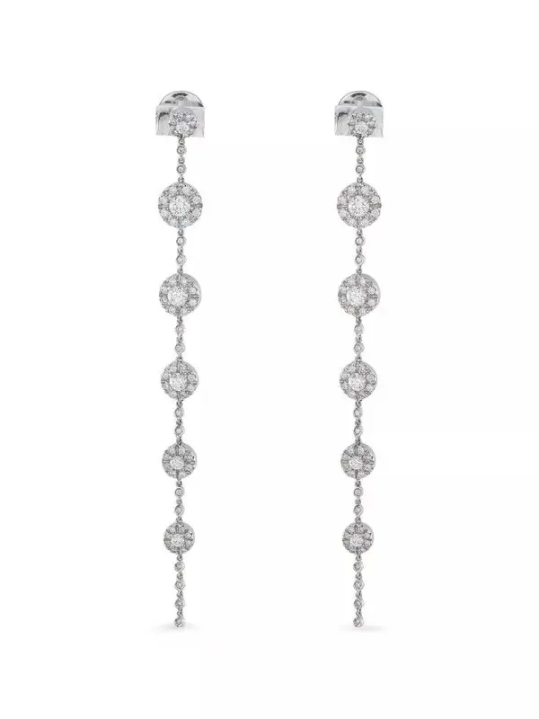 RABAT Diamond Line Drop Earrings - Silver