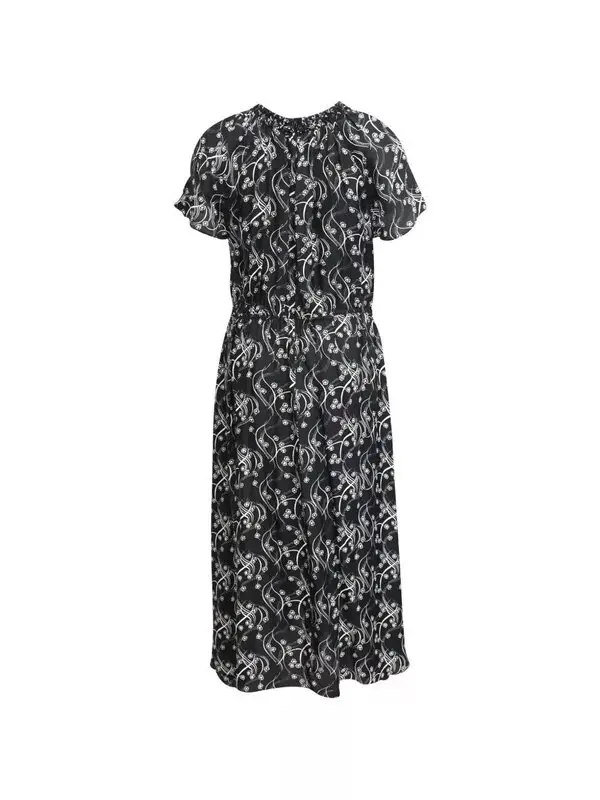 Kenzo Gathered Printed Midi Dress