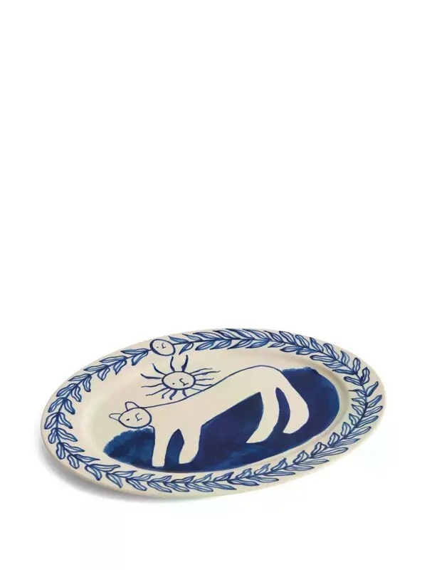 HAY La Pittura Graphic-printed Oval Serving Platter