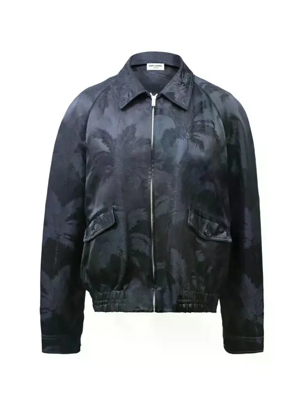 Saint Laurent Palm Tree-jacquard Bomber Jacket