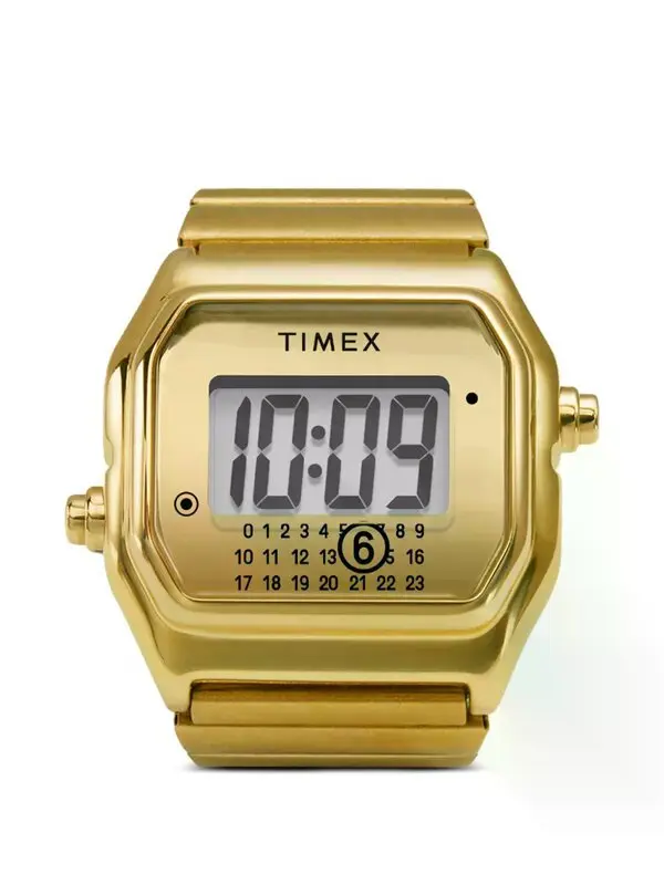 TIMEX X Mm6 T80 Digital Bijoux Steel 20mm Ring Watch - Gold