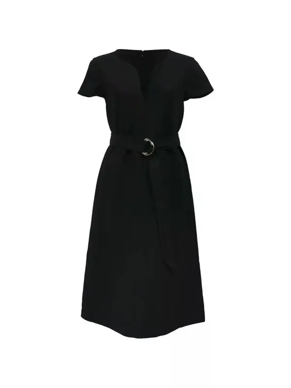 FERRAGAMO V-neck Belted A-line Dress