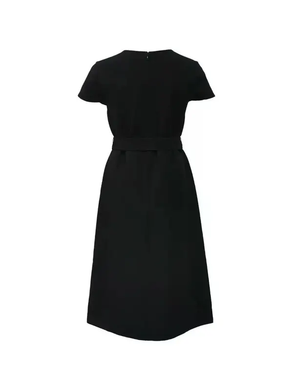 FERRAGAMO V-neck Belted A-line Dress