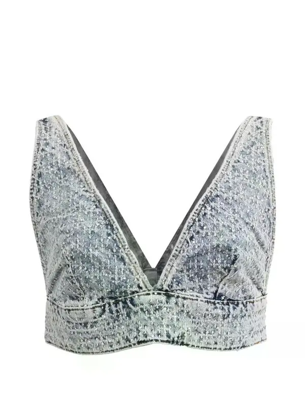 Maje Denim Crop Top