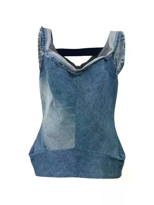 Junya Watanabe X Comme Des Garçons Draped Denim Tank Top