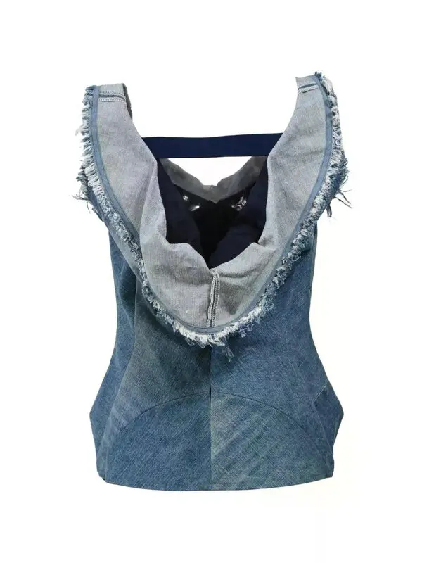 Junya Watanabe X Comme Des Garçons Draped Denim Tank Top