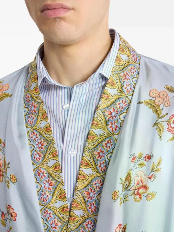 Etro Printed Silk Robe
