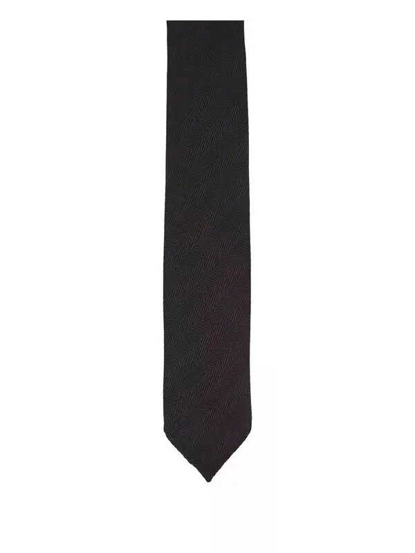 Brioni Patterned Neck Tie - Brown
