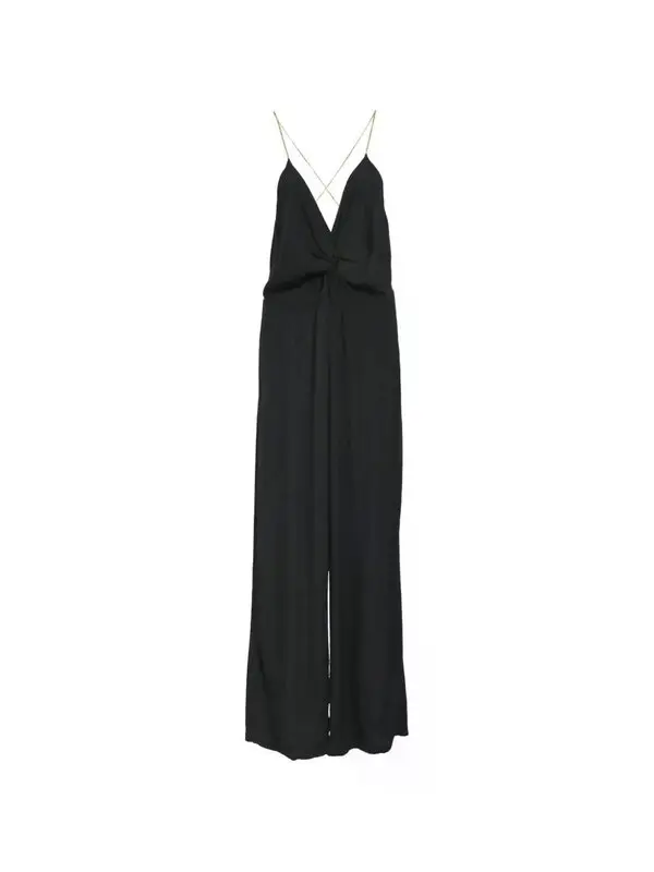 Ba&sh Chain-strap V-neck Jumpsuit - Black