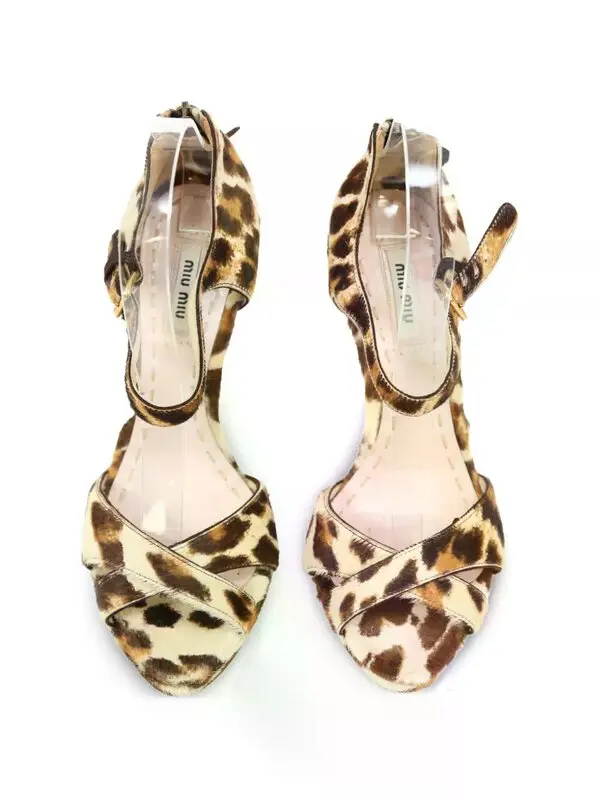 Miu Miu Animal-print Platform Sandals
