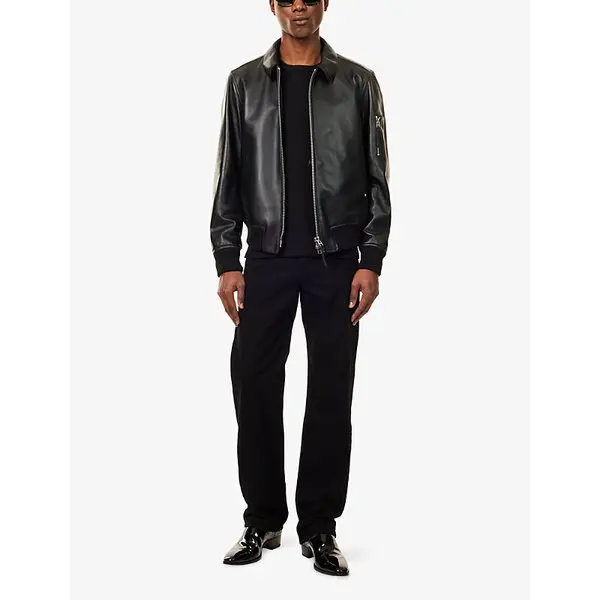 TOM FORD Plonge Pocket Leather Jacket