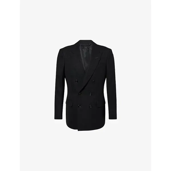 TOM FORD Striped Peak-lapels Wool Blazer