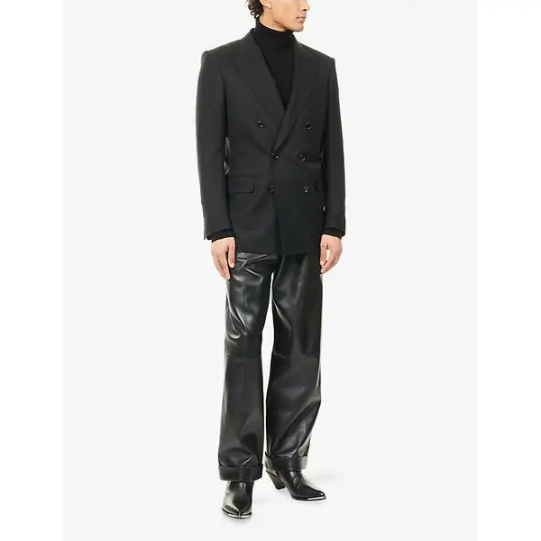 TOM FORD Striped Peak-lapels Wool Blazer