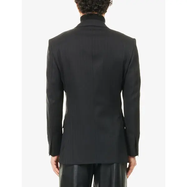 TOM FORD Striped Peak-lapels Wool Blazer