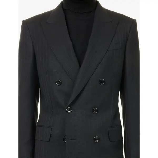 TOM FORD Striped Peak-lapels Wool Blazer
