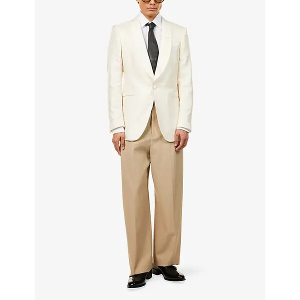 TOM FORD Textured Shawl-lapels Woven Blazer