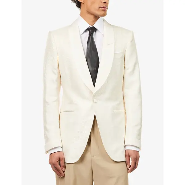TOM FORD Textured Shawl-lapels Woven Blazer