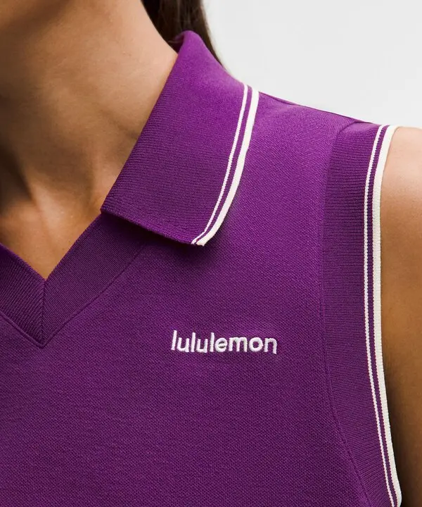 Lululemon Cotton-blend Golf Vest - Ultra Plum/light Ivory