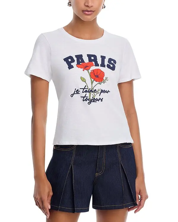 Cinq À Sept Paris Poppies Shrunken Tee