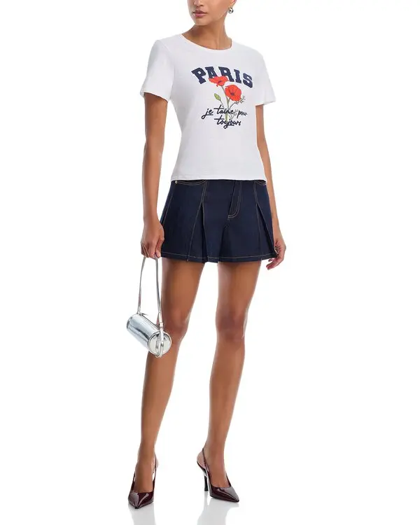 Cinq À Sept Paris Poppies Shrunken Tee