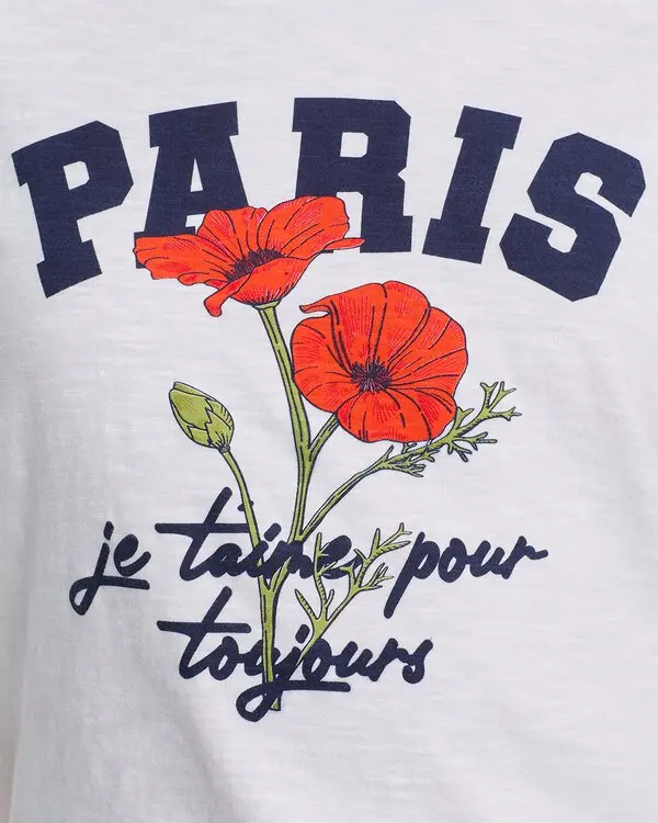 Cinq À Sept Paris Poppies Shrunken Tee