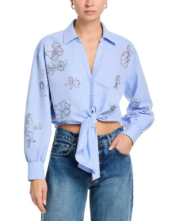 Cinq À Sept Blooming Linework Marianna Top - Rain Cloud Multi