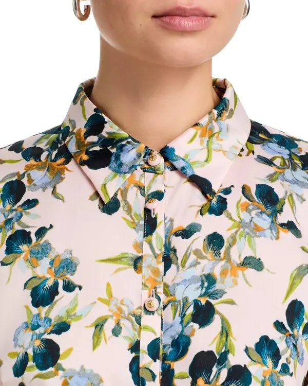 Cinq À Sept Fiona Trailing Iris Top - Rosy Cloud Multi