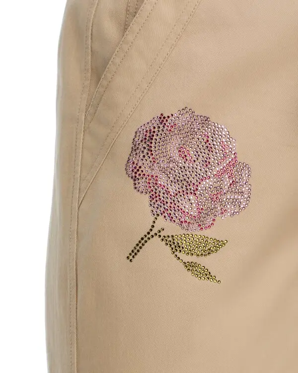 Cinq À Sept Heatset Roses Mylah High Rise Jeans - Khaki Multi