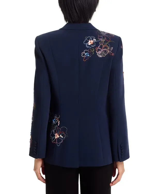 Cinq À Sept Karlie Blooming Linework Blazer - Navy Multi