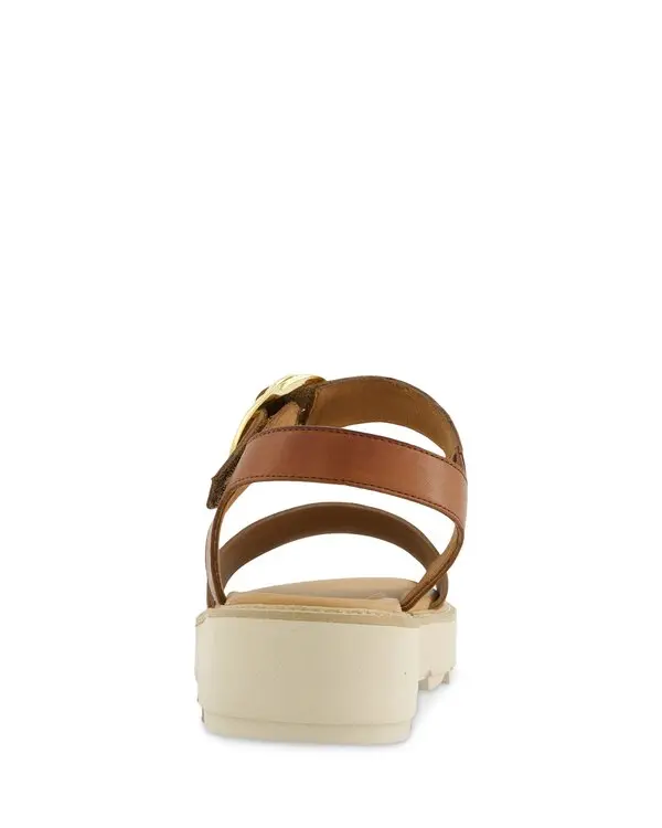 Paul Green Darcy Leather Sandals - Cognac Leather