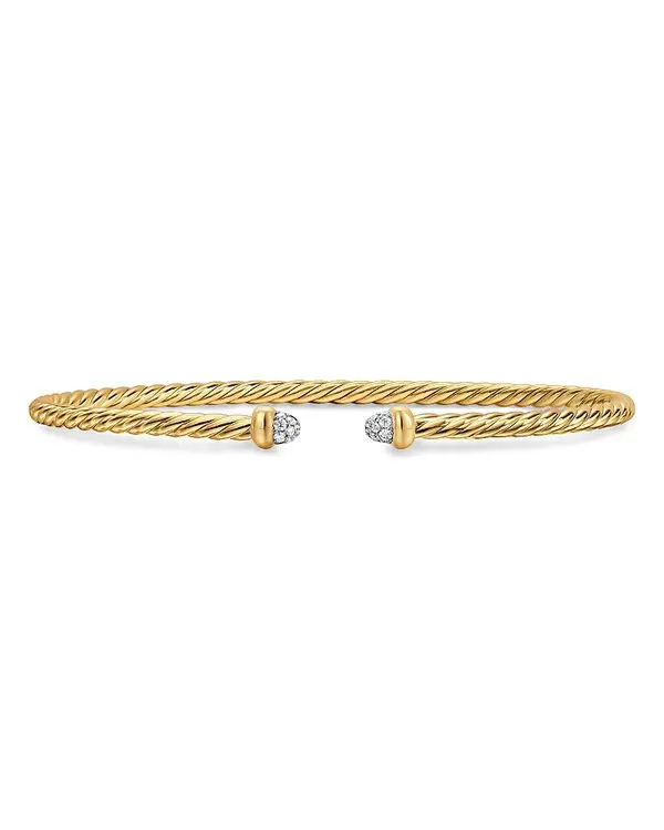 David Yurman Micro Cablespira Flex Bracelet - Gold
