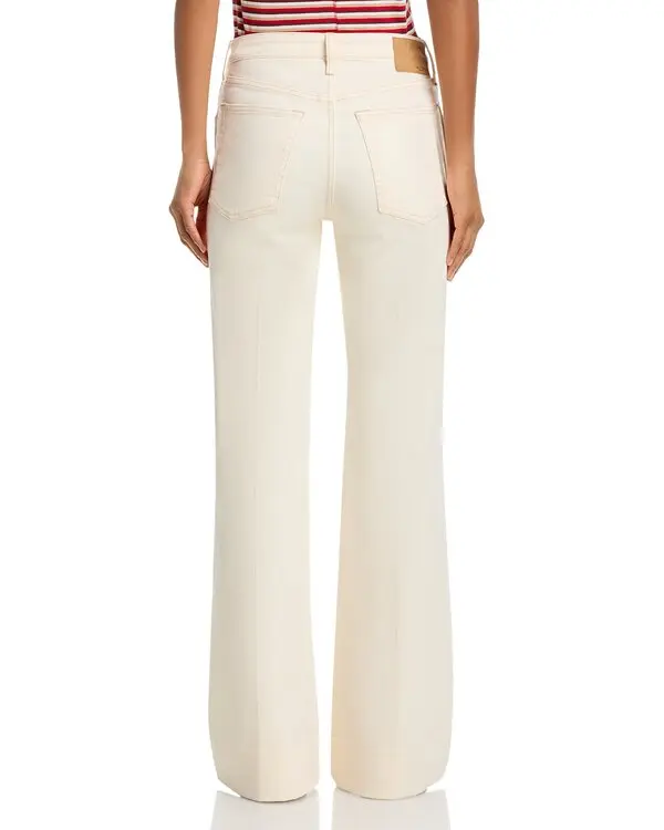 Rag & Bone Ruby High-rise Flare Leg Trousers - Ecru