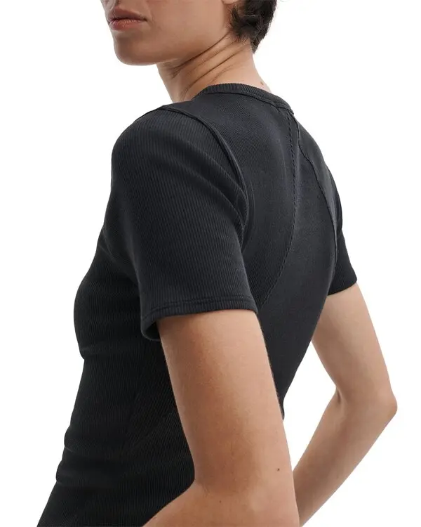 Rag & Bone Ribbed Crewneck T-shirt - Black