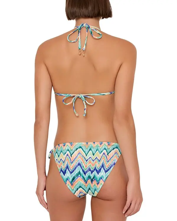 MILLY Topical Chevron Triangle Bikini Top