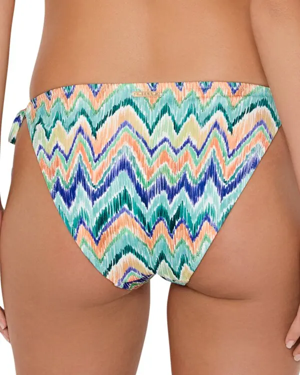 MILLY Tropical Chevron String Bikini Bottom