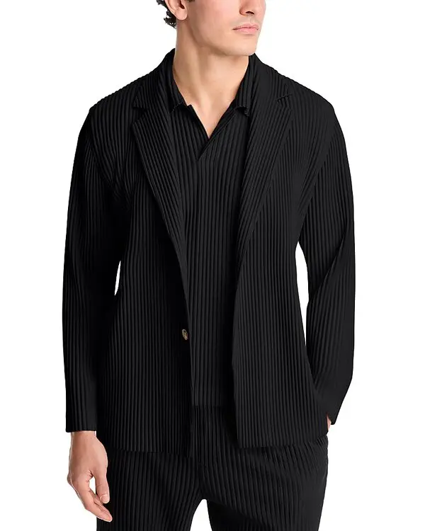 Issey Miyake Basics Ribbed Blazer - Black