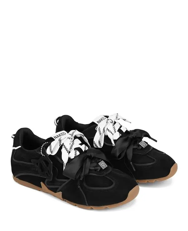 NAKED WOLFE Adored Suede Sneakers - Black
