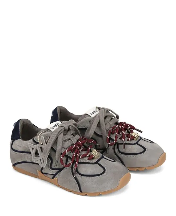 NAKED WOLFE Adored Suede Sneakers - Grey