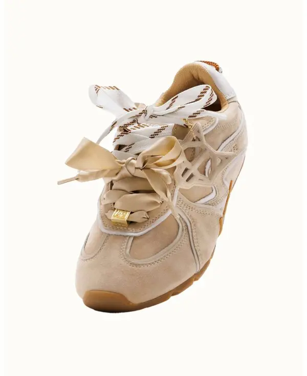 NAKED WOLFE Adored Suede Sneakers - Ivory