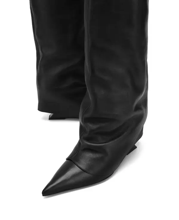 NAKED WOLFE Stated Leather Boots - Black