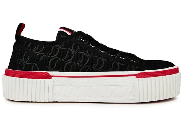 CHRISTIAN LOUBOUTIN Super Pedro Lace Up Sneakers - Black