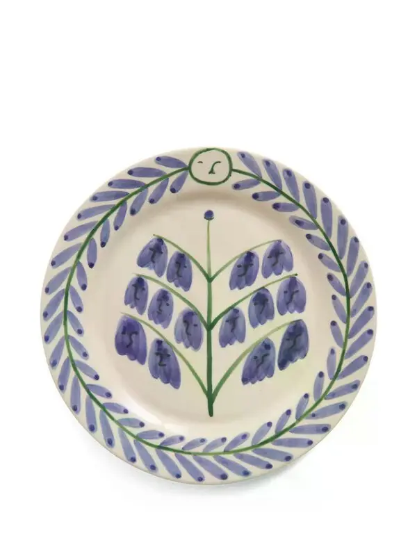 HAY La Pittura Floral-print Plate - Neutrals
