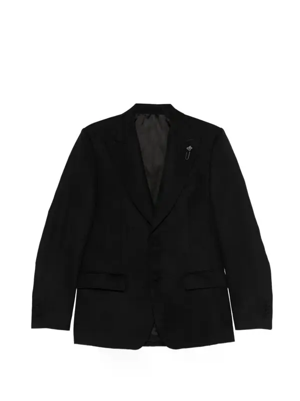 LARDINI Peaked-lapel Jacket - Black